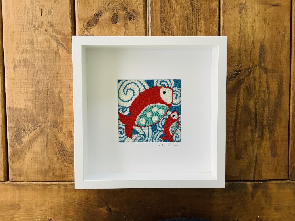 Mama fish and baby - East Coast Punch Needle Art